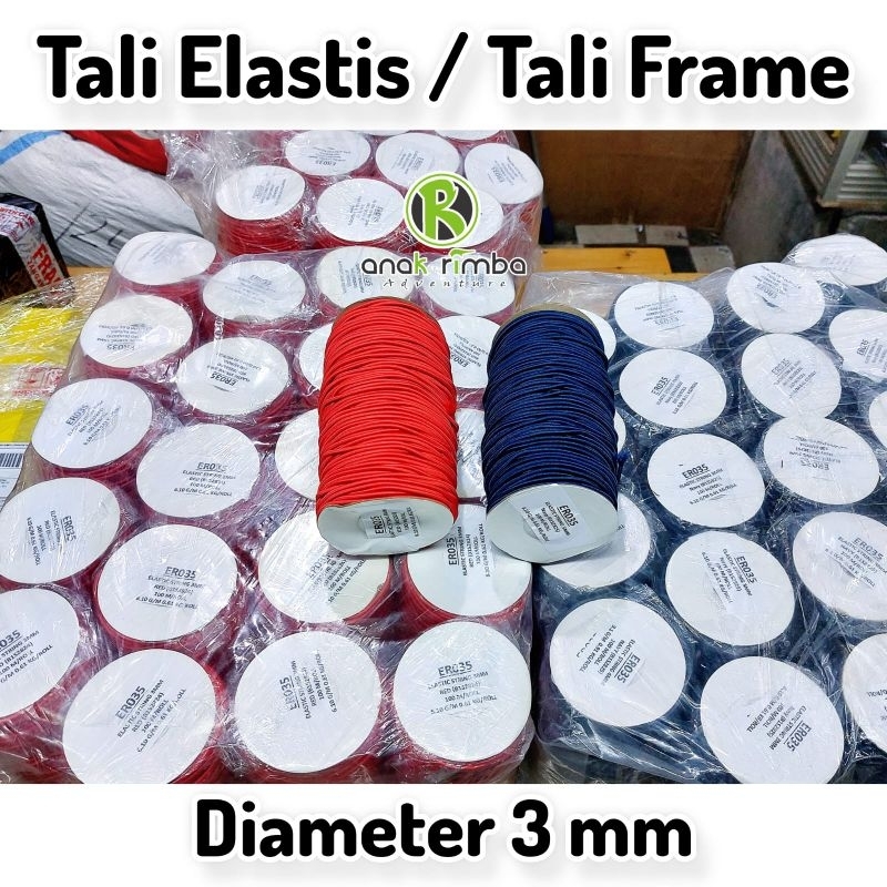 Jual TALI FRAME ELASTIS 3 MM PER ROLL (100 METER) POLOS Tali Frame ...