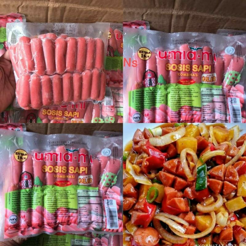 Jual sosis sapi cocktail umiami isi 50/umiami sosis cocktail 450gr ...