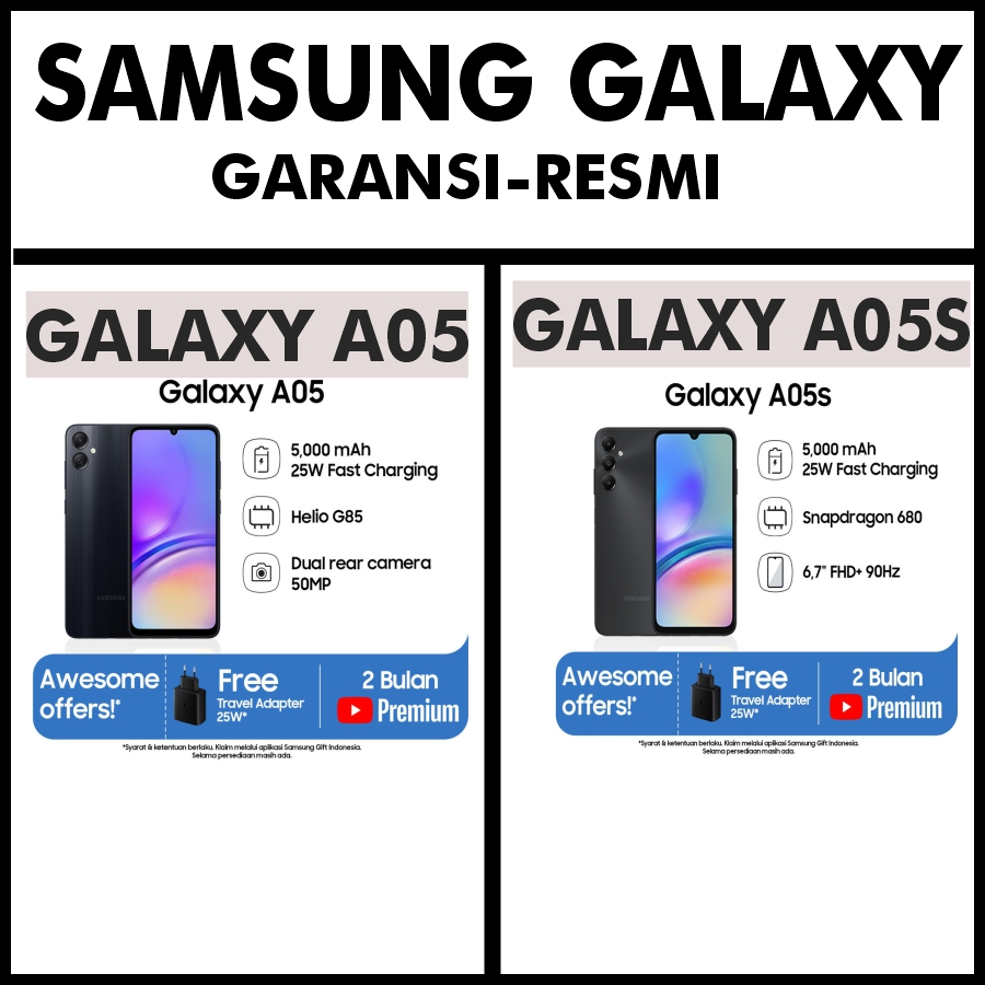 Jual Samsung Galaxy A05 A05S 4/64GB 6/128GB/ SAMSUNG GALAXY A55 5G 12/256GB Fast Charging ...