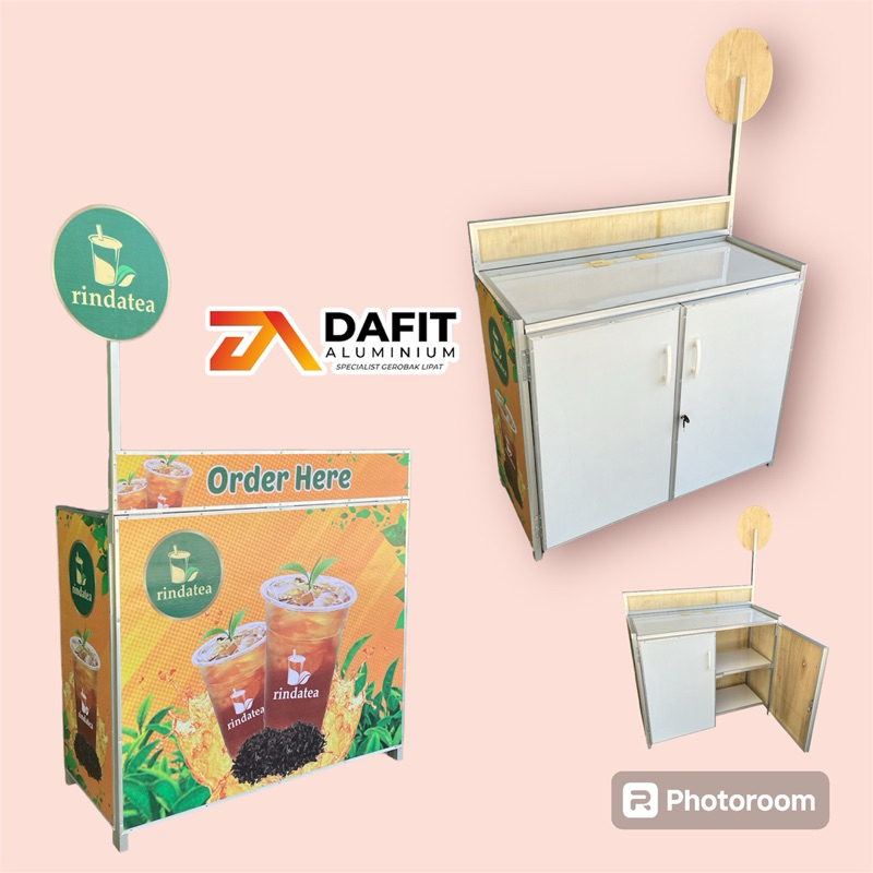 Jual Booth portable Grobak lipat Untuk jualan Model Atas bulat Pakai ...