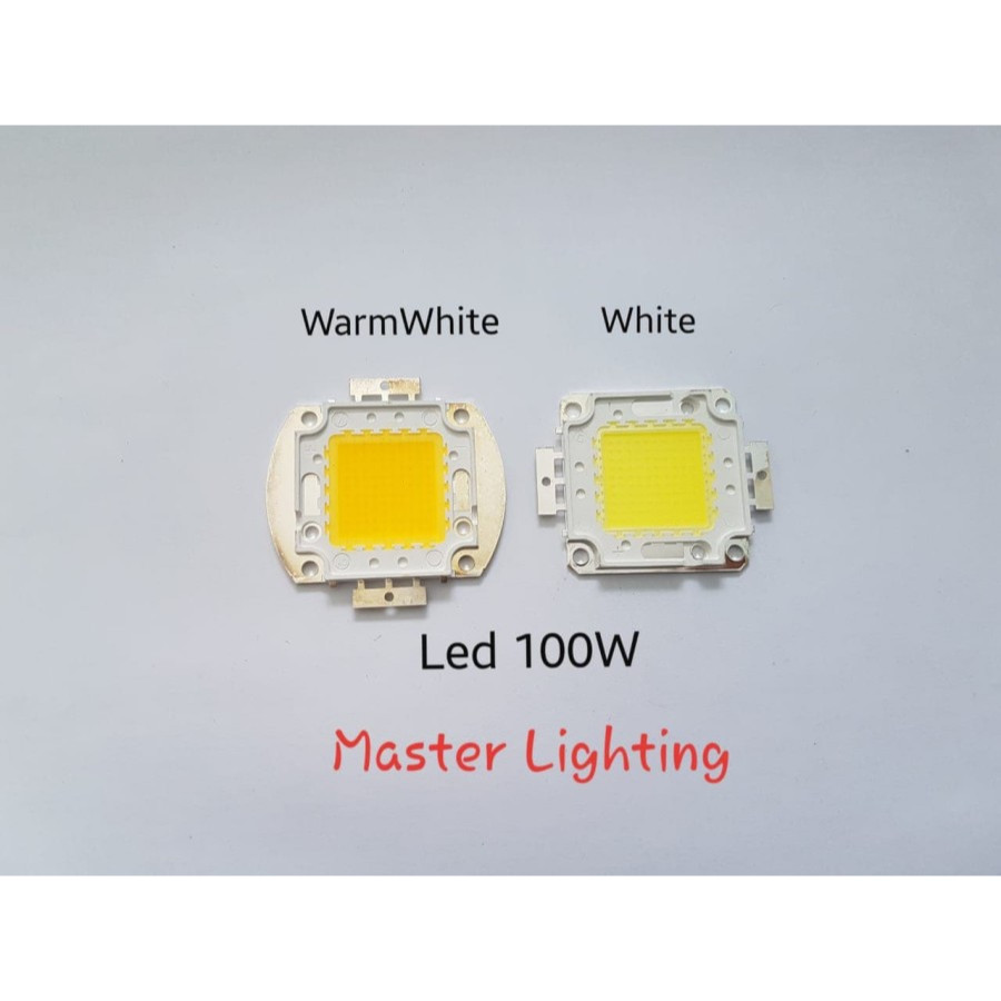 Jual Lampu Mata chip led 100w DC high power hpl putih warm white epistal | Shopee Indonesia