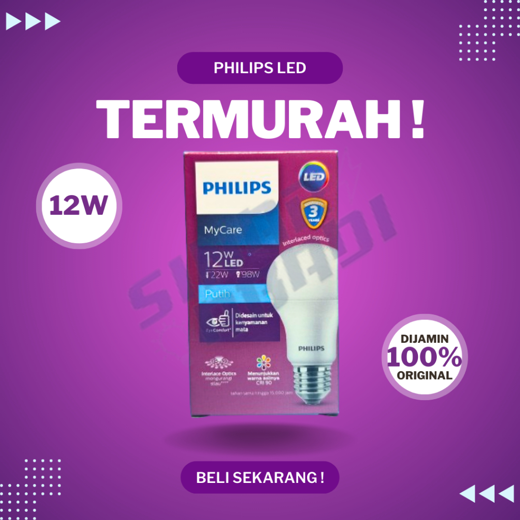Jual Philips LED MyCare 12W E27 6500K (Putih) | Shopee Indonesia