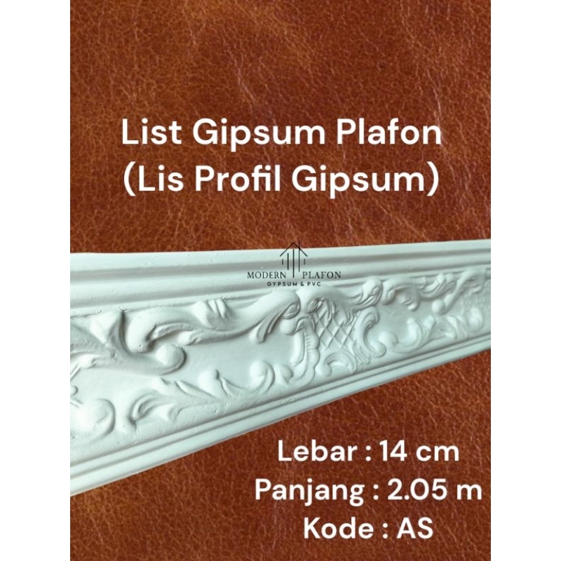 Jual List gypsum motif AS 14 cm / list gipsum / lis siku gypsum plafon ...