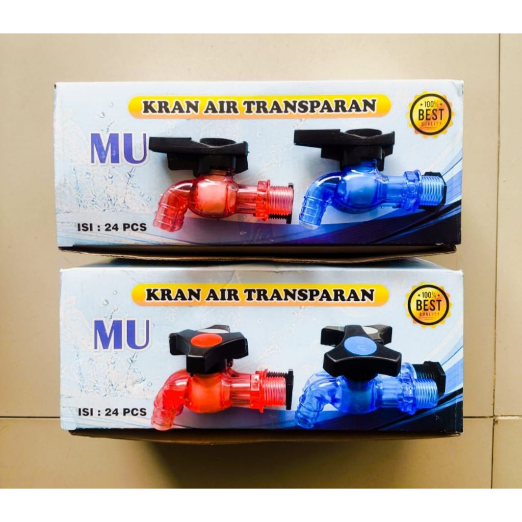 Jual Kran PVC Transparan MU 1/2 Inch Multifungsi - Keran Air Tembok Taman Plastik Bening/ LUSIN ...