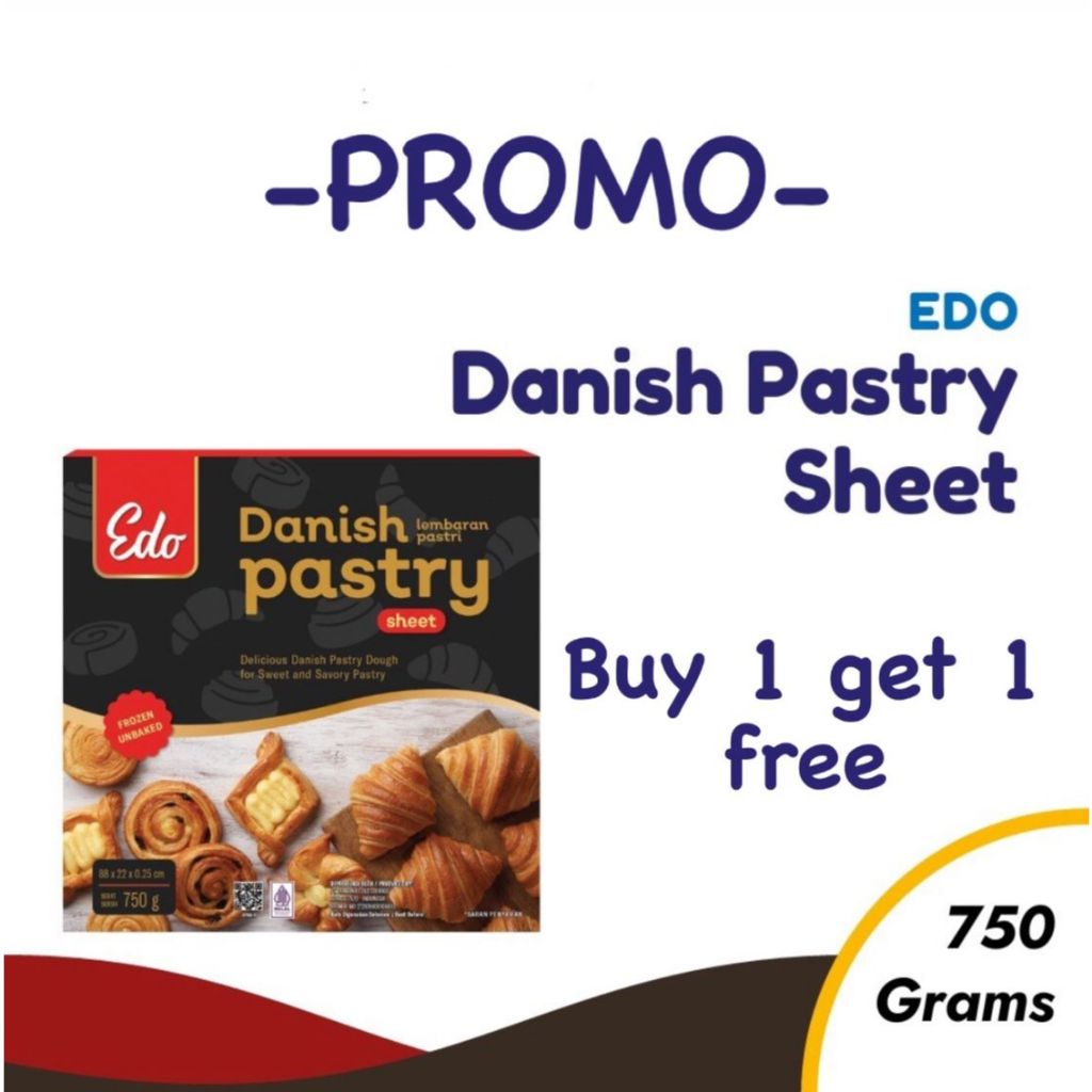 Jual PROMO! EDO DANISH PASTRY SHEET (BUY 1 GET 1) EXP : OKTOBER'24 ...