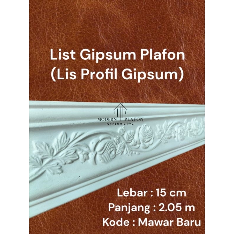 Jual List gypsum motif mawar baru 15 cm / lis siku gypsum / lis profil ...