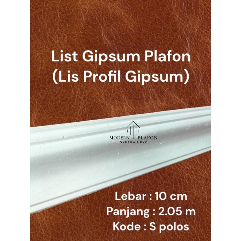 Jual List gypsum motif minimalis S polos 10 cm / list profil gypsum ...