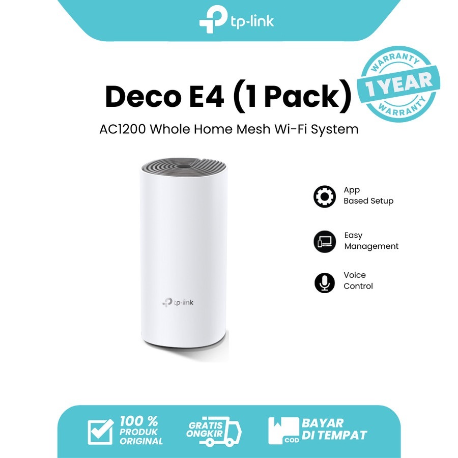 Jual TP-LINK DECO E4 WHOLE HOME MESH WI-FI SYSTEM ROUTER AC1200 - 1 ...