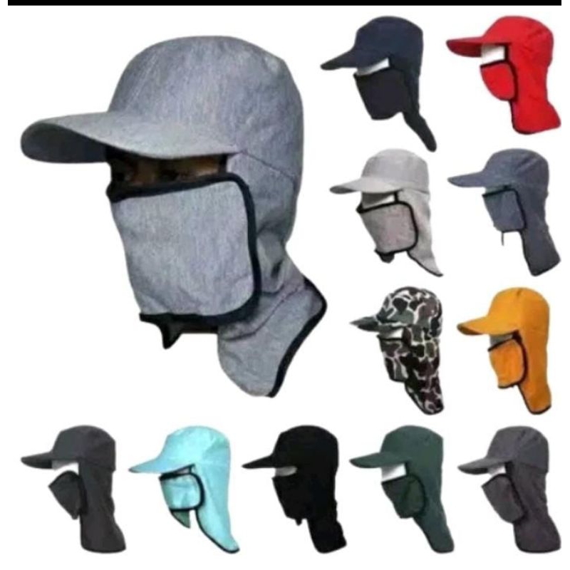 Jual Topi Jepang Masker Anti Panas / Topi Anti Debu Outdoor | Shopee ...