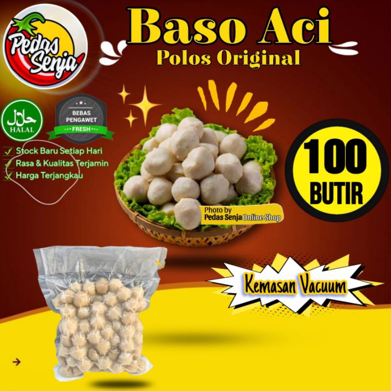 Jual Baso Aci Kiloan Polos Original isi 100 Butir Kemasan Vacuum Pack ...