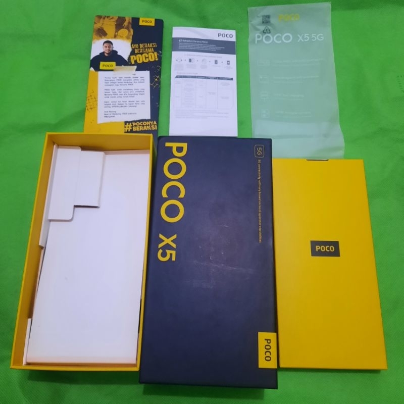 Jual dus box poco x5 5G original copotan lengkap manual book | Shopee ...