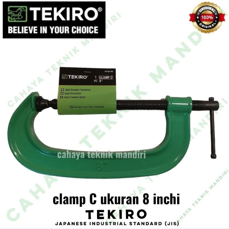 Jual klem / clamp C ukuran 8" inch / klem catok penjepit besi TEKIRO GT ...