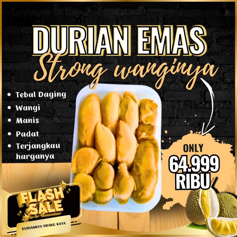 Jual DURIAN KUPAS MEDAN EMAS UKURAN ± 500gram [duriannya orang kaya ...