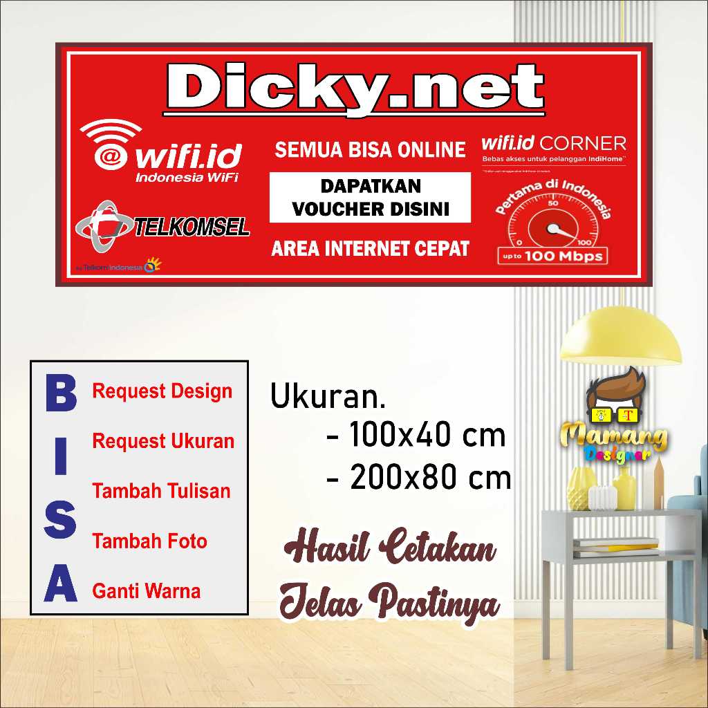Jual Cetak MMT Banner Spanduk Jualan Voucher Wifi Voucher Hotspot ...