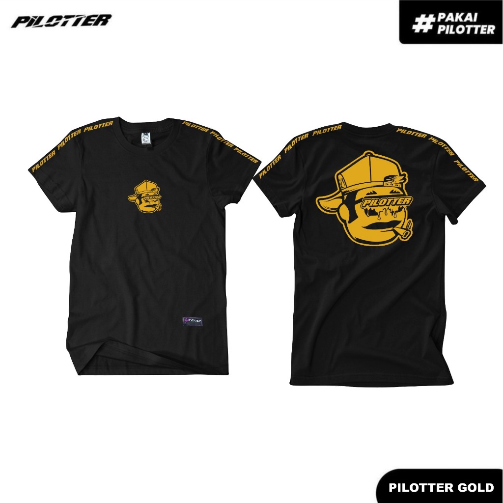 Jual KAOS PILOTTER GOLD ORIGINAL FREE STIKER KAOS PILOTER ORIGINAL KAOS ...