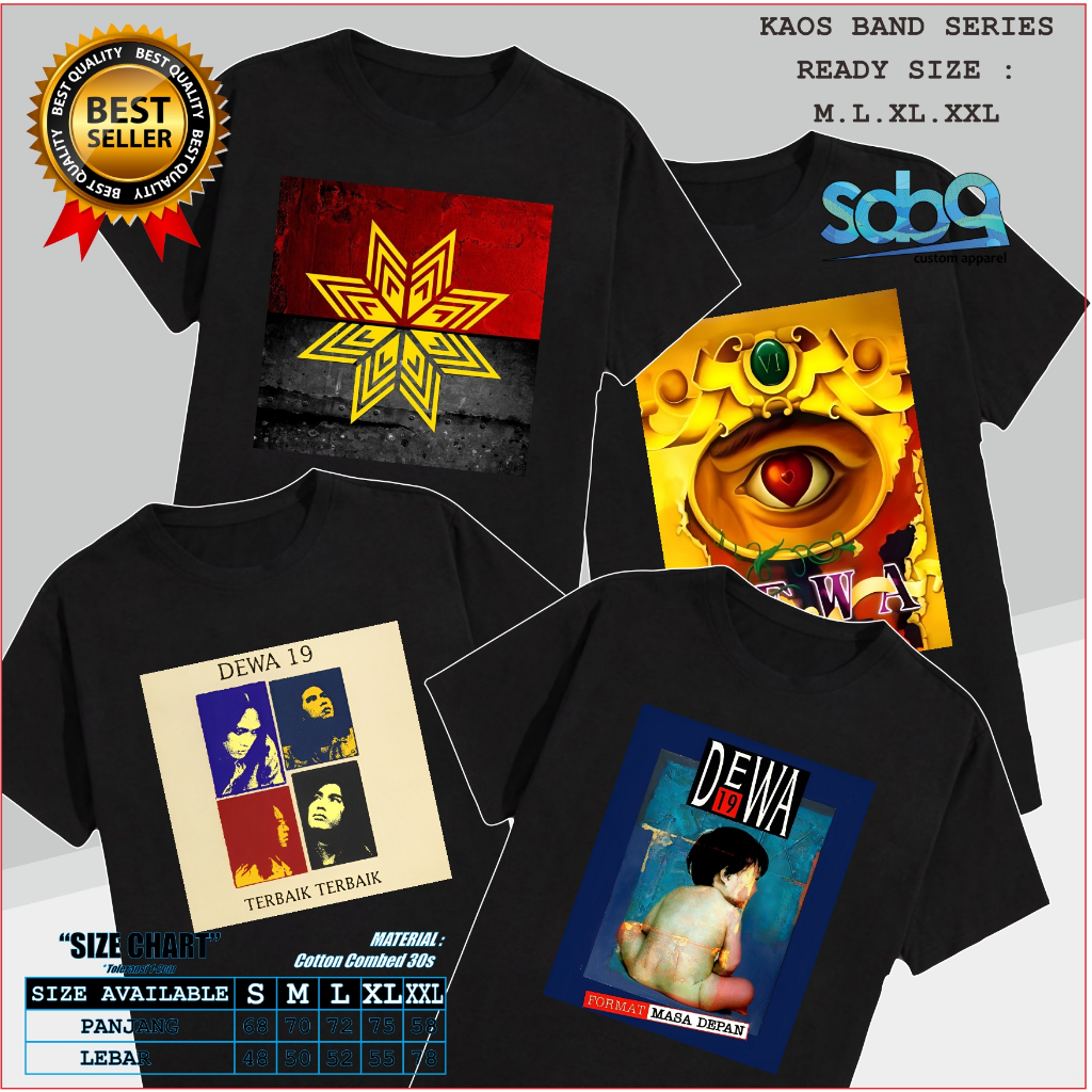 Jual kaos baju band dewa 19 format masa depan - kaos band dewa | Shopee ...