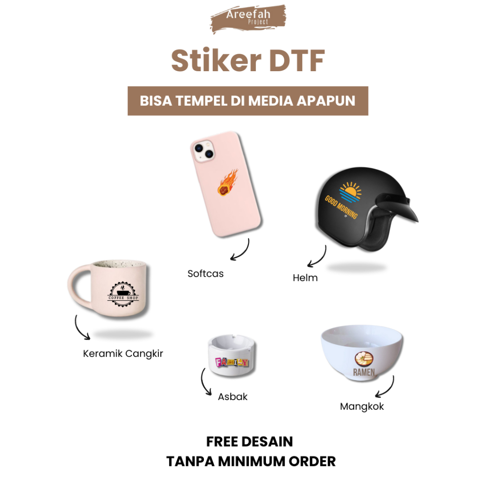 Jual AREEFAH STIKER UV DTF DECAL KERING/STICKER TIMBUL/CETAK STIKER ...
