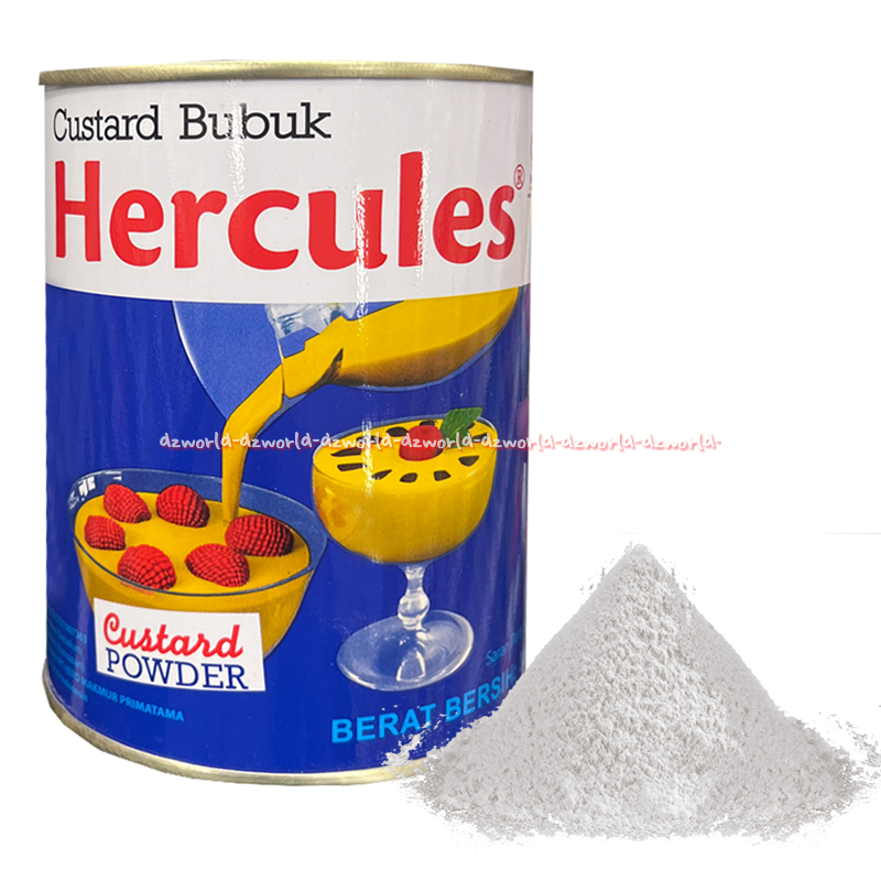 Jual Hercules 300gr Custard Bubuk Powder Kemasan Kaleng Tepung Custard ...