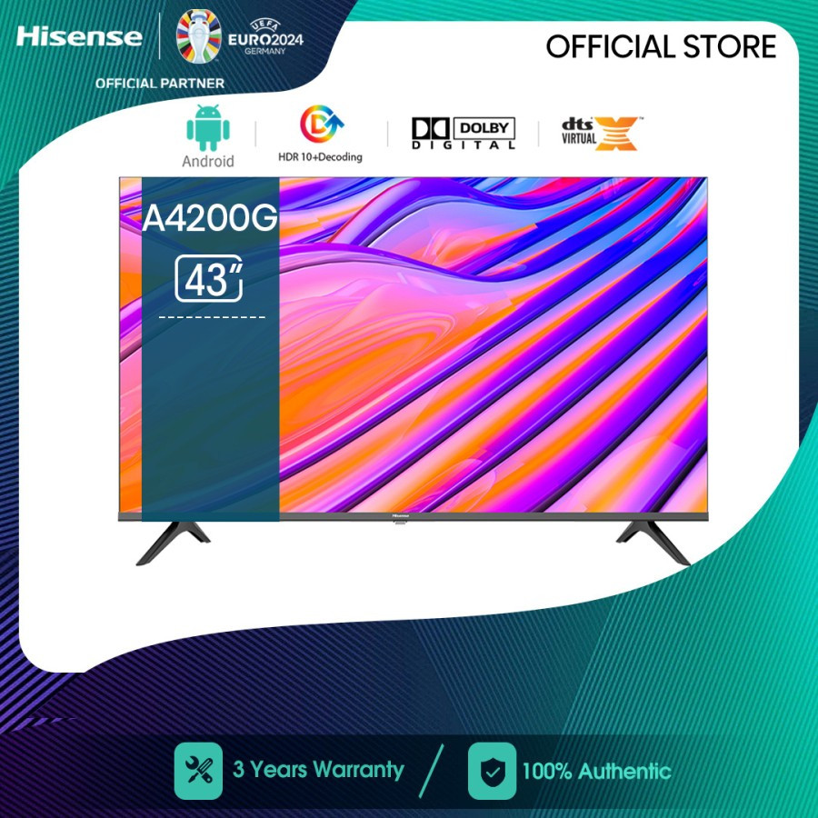 Jual Hisense 43 inch Android11 Bezelless Design Voice Control TV ...