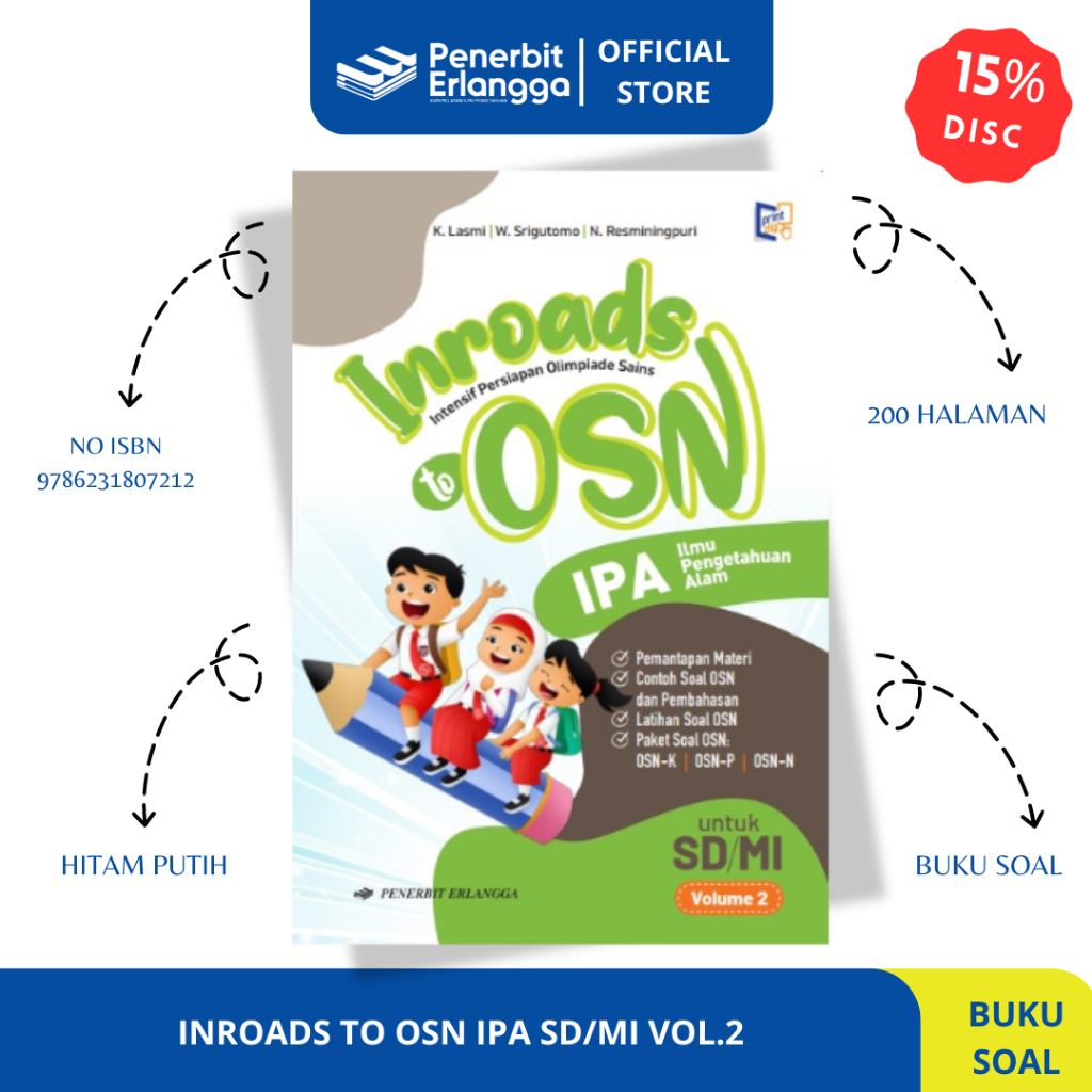 Jual [Erlangga Official] Buku Olimpiade Ipa: Inroads To Osn Ipa Sd/Mi ...