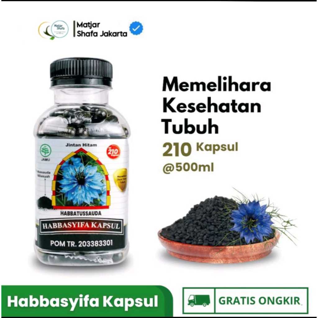 Jual Habbasyifa Serbuk 210 kapsul Habbatussauda Habbats BPOM Asli ...