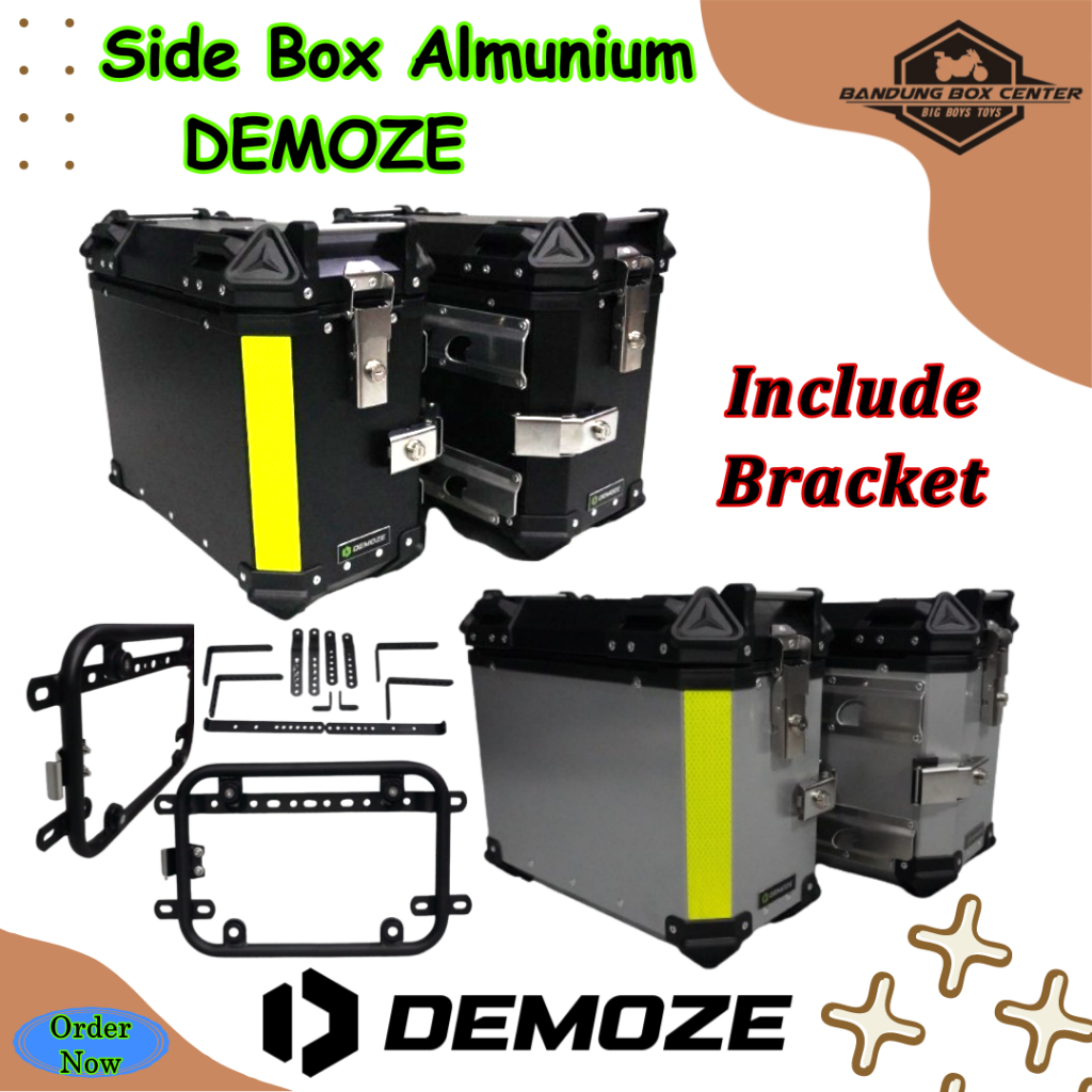 Jual SideBox Pannier DEMOZE Side Box Almunium 27 Liter Box Samping ...