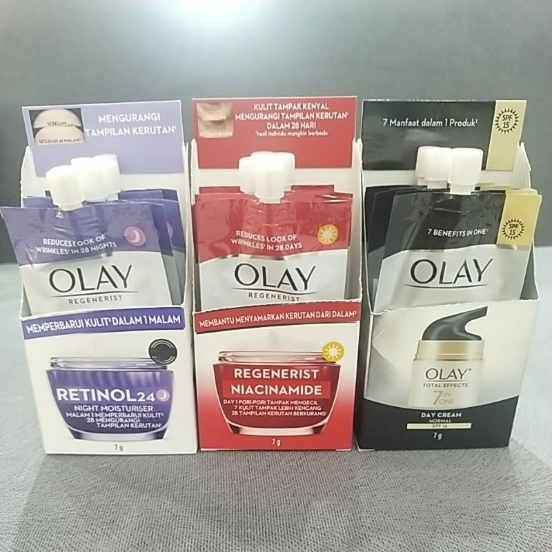 Jual Olay Retinol, Regenerist Micro & Total Effect sachet / pods 7gr ...