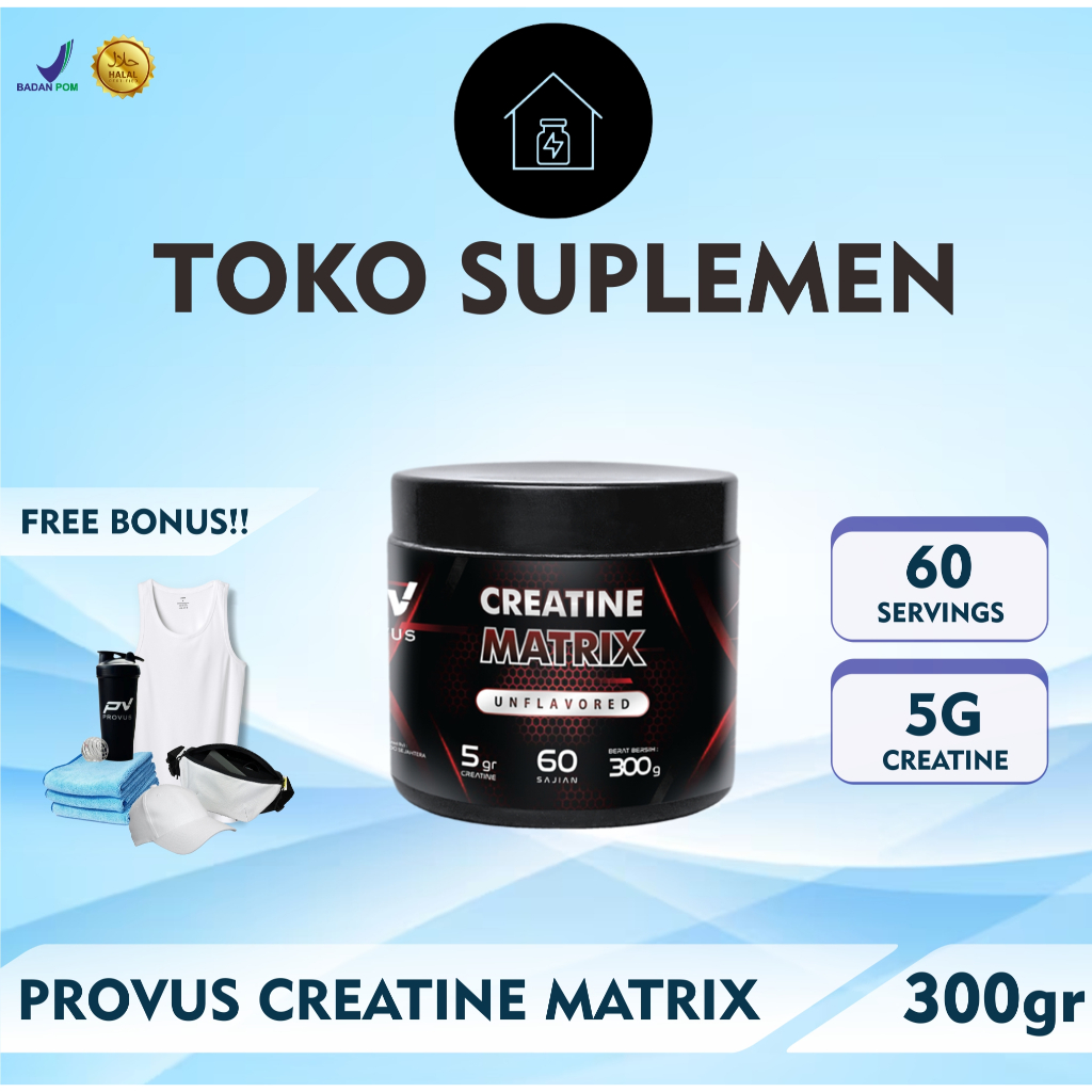 Jual PROVUS PV CREATINE MATRIX 60S - CREATINE MONOHYDRATE 60 SERVINGS ...