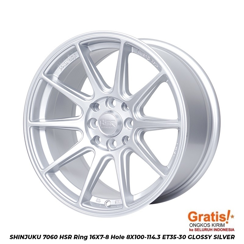 Jual VELG HSR WHEEL SHINJUKU 7060 HSR R16X7/8 H8X100-114,3 ET35/30 ...