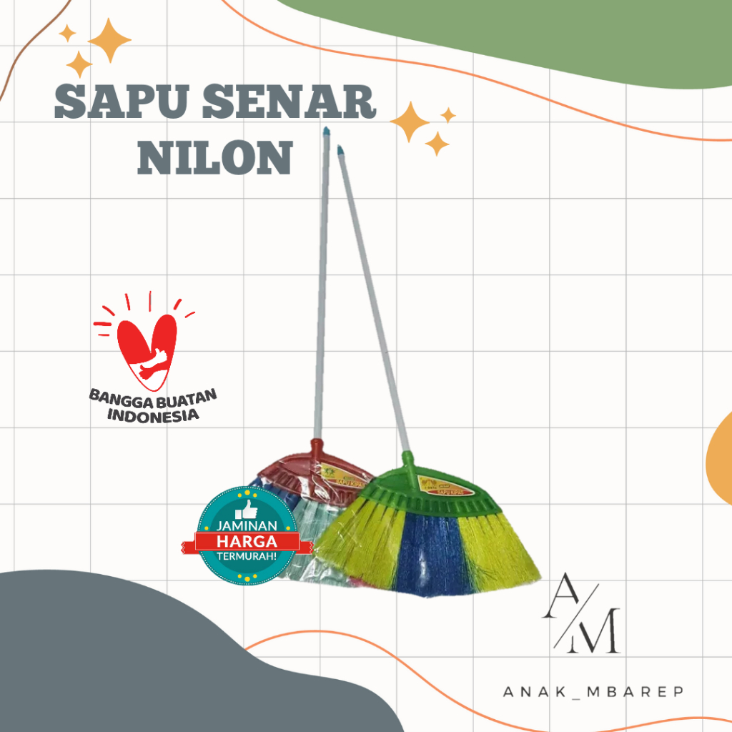Jual SAPU LANTAI NILON SENAR MURAH / SAPU SENAR NYLON WARNA WARNI ...