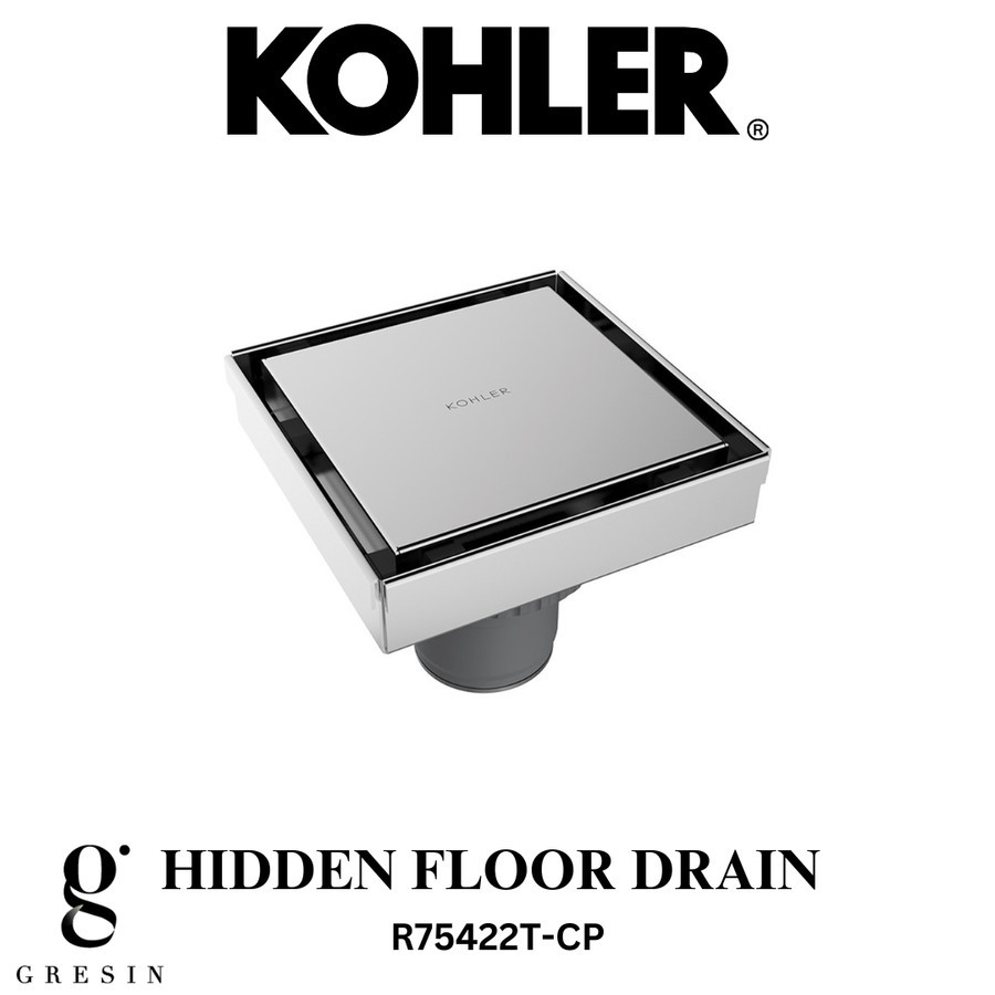 Jual Hidden Floor Drain Kohler | R75422T-CP | Floor Drain Kohler ...