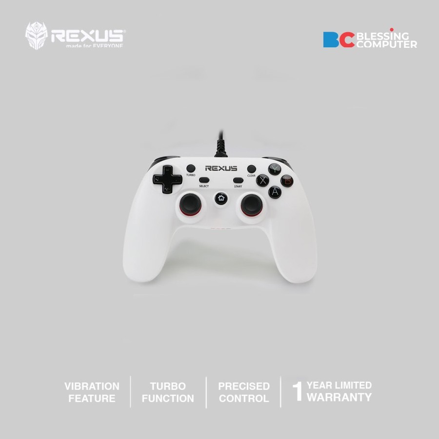 Jual Gamepad REXUS Gladius GX1 Pro Gaming White | Shopee Indonesia