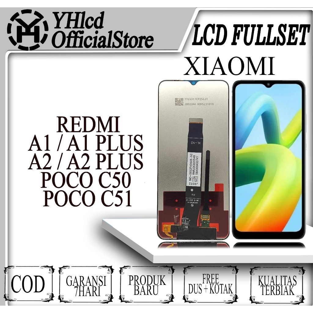 Jual LCD XIAOMI REDMI A1 2022 A1 PLUS REDMI A2 / A2+ / POCO C50 / POCO ...