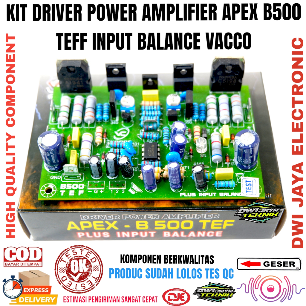 Jual KIT Driver Power Amplifier APEX B500 TEF Input Balance Vacco | Shopee Indonesia