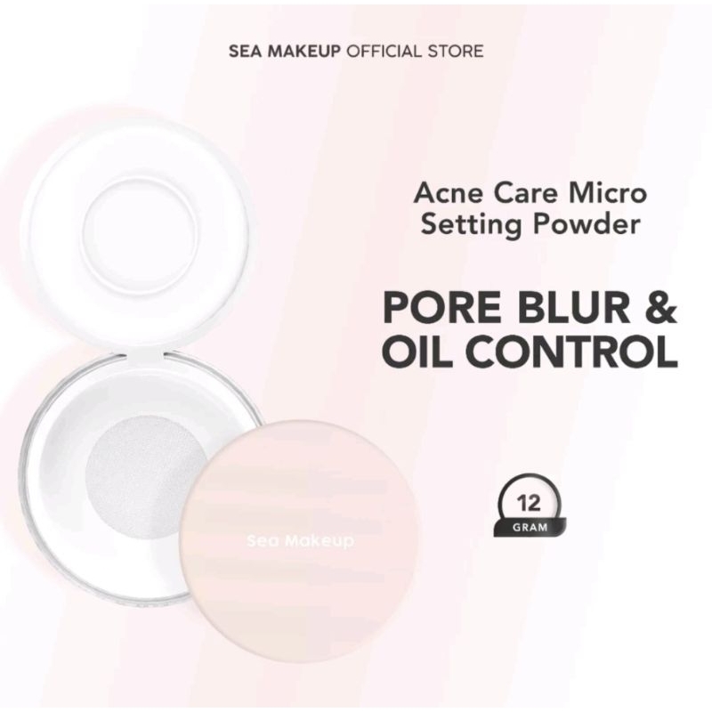 Jual SEA MAKEUP Acne Care Micro Setting Powder 12g Translucent | Sea Makeup Bedak Tabur | Shopee ...