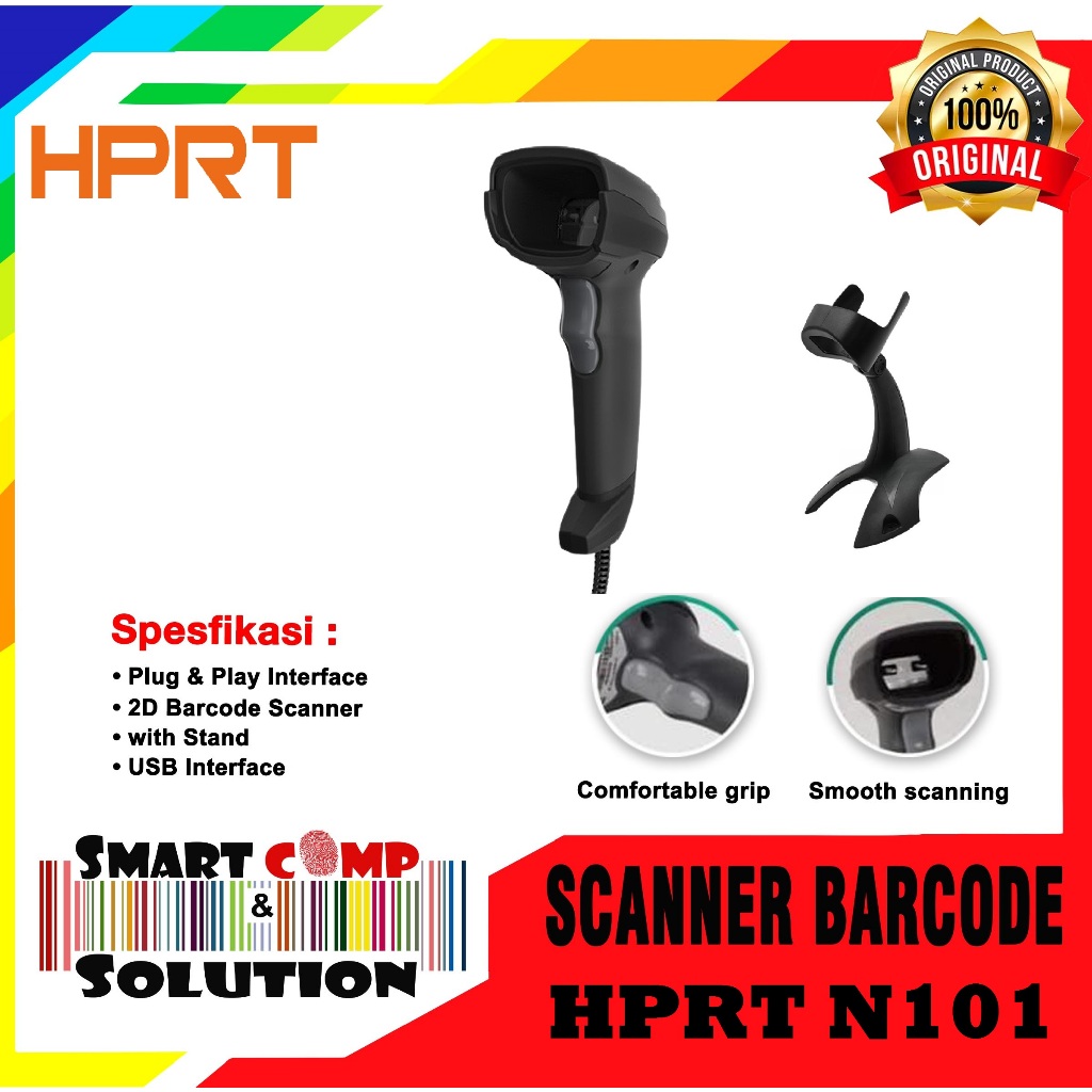 Jual Barcode Scanner HPRT N101 / N 101 / N-101 Handheld Laser Imager 2D - SETARA Janz DS1001 ...