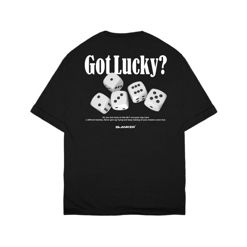 Jual Blanker T-shirt Cotton Japan / Kaos Oversize / Kaos Dadu hitam / Got Lucky Dadu / | Shopee ...