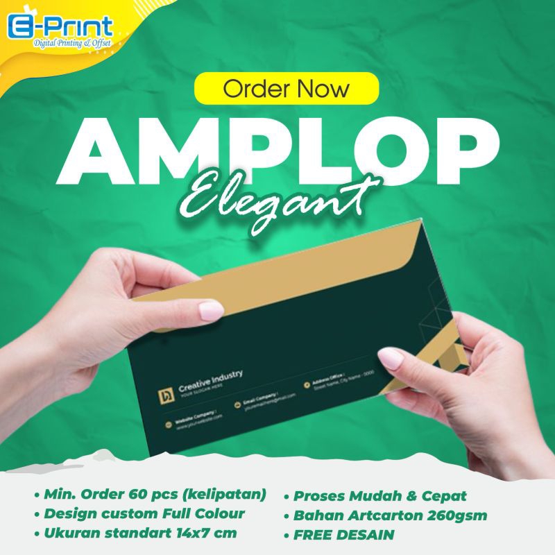 Jual AMPLOP CUSTOM FULL COLOUR BAHAN TEBAL free desain UK BEBAS ...