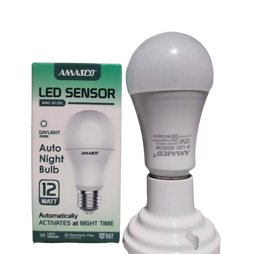 Jual AMASCO LAMPU LED SENSOR CAHAYA 12W 12 WATT PUTIH SNI LIGHT SENSOR ...