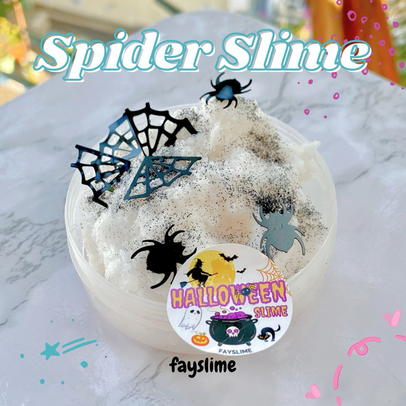 Jual Spider Slime | cloud slime | Halloween slime | Shopee Indonesia