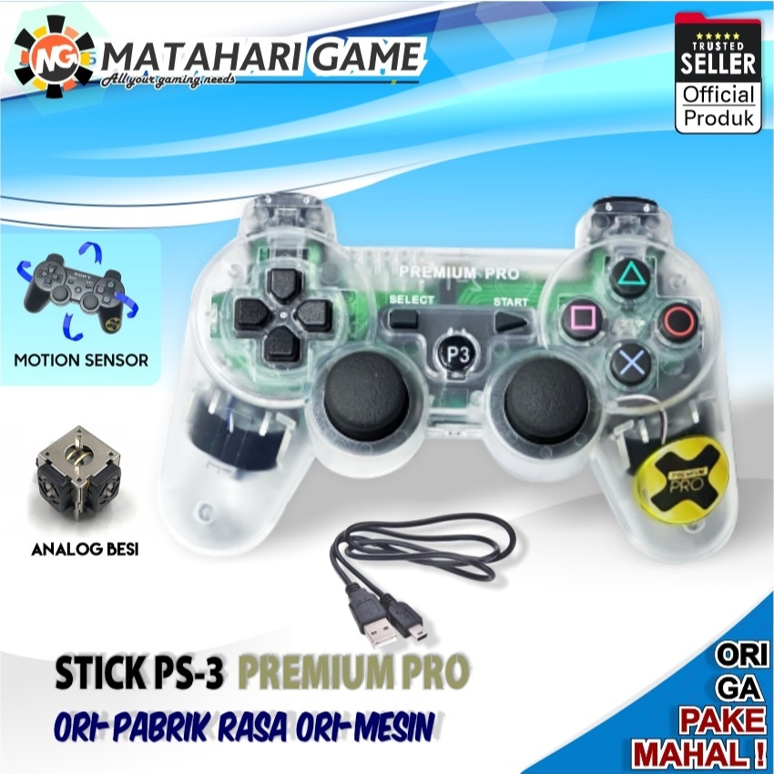 Jual STICK STIK PS3 SIXAXIS MOTION SENSOR PREMIUM PRO DS3 HITAM ...