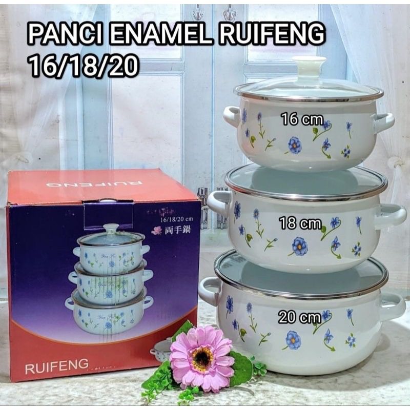 Jual PANCI SET ENAMEL BUNGA 3 SUSUN | Shopee Indonesia