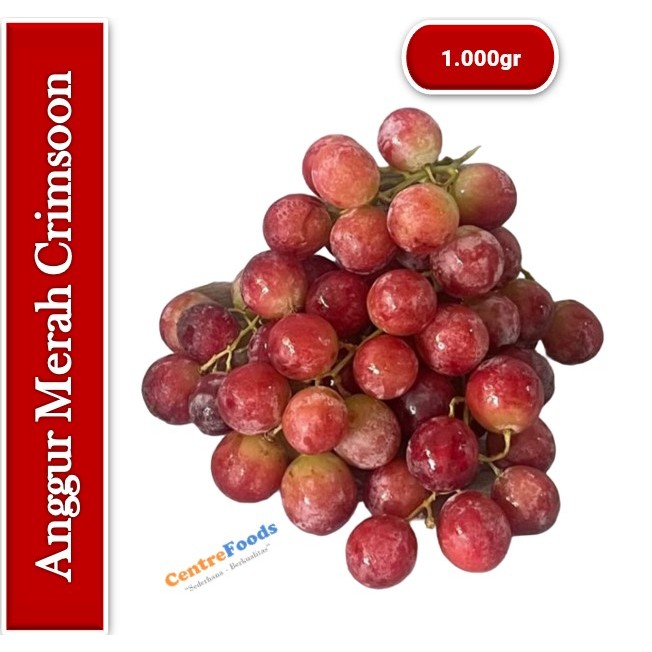 Jual Buah Anggur Merah Crimsoon Tanpa Biji - Import Fresh | 1.000gr ...