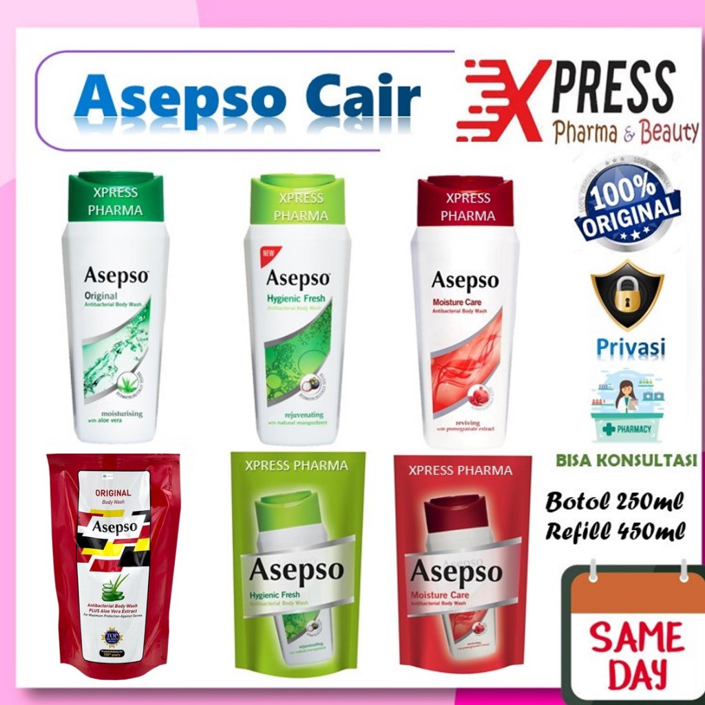 Jual ⚡XPRESS⚡ Asepso Sabun CAIR 250 ml sulfur Jerawat Gatal Jf Original Body Wah Moisture Fresh ...