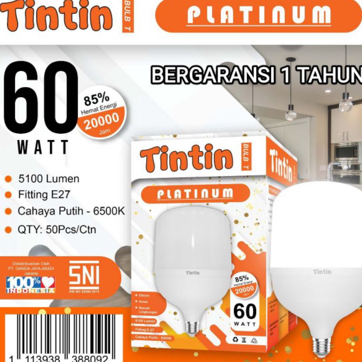 Jual LAMPU TINTIN LED BULD T 5W 1W 15W 2W 3W 4W 5W 6W TINTIN LAMPU LED ...