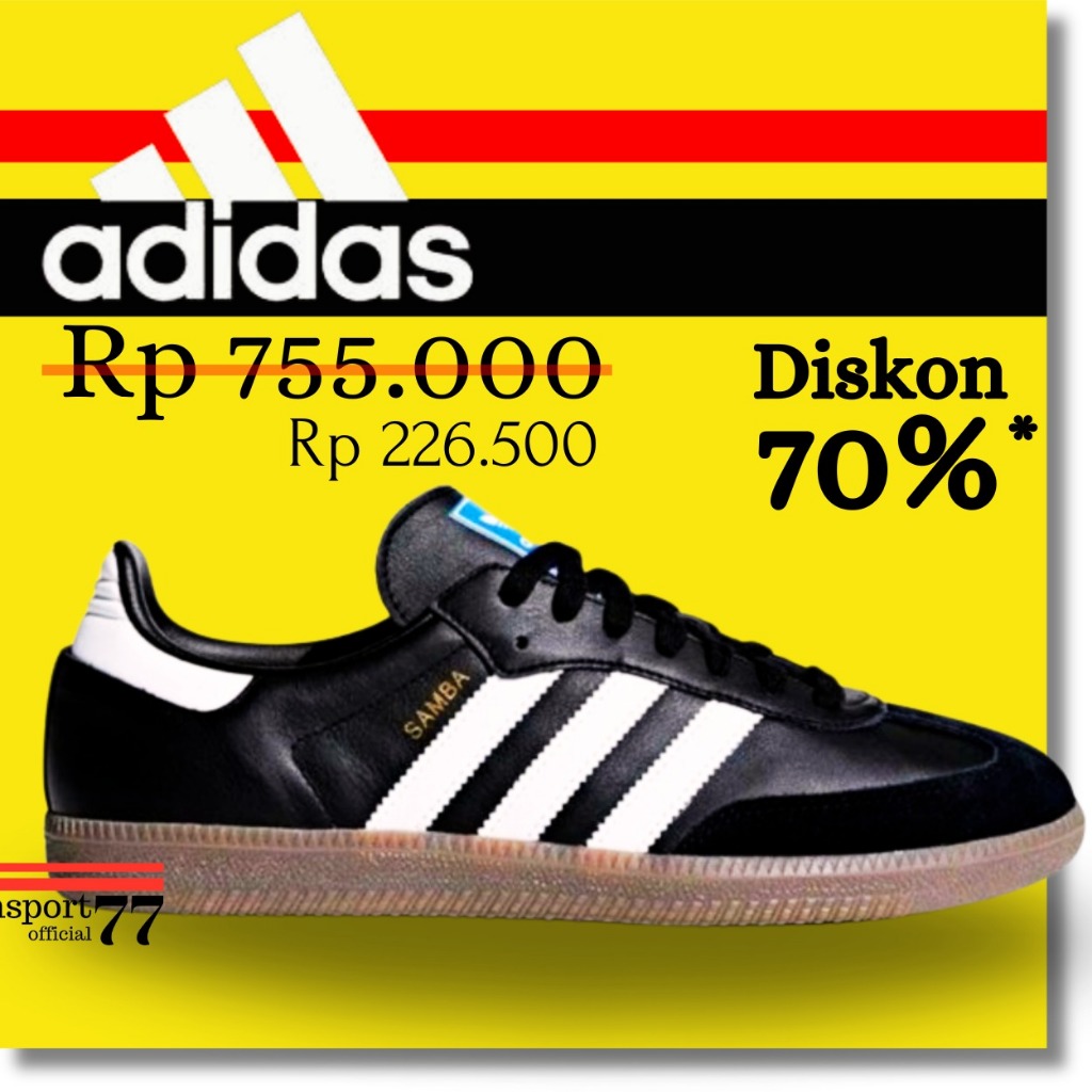Jual ( SAMBA BLACK ) Spatu Sepatu Sneakers Adi Samba Casual Og Pria ...
