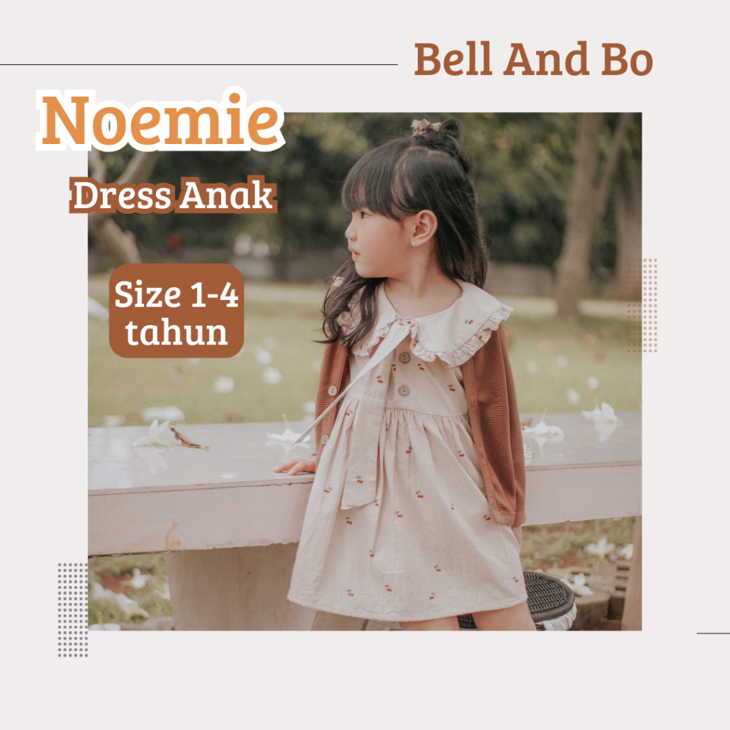 Jual BELL & BO - NOEMIE Cherry Dress Anak Gaun Anak Perempuan Katun Tampil Cantik Ala Korea ...