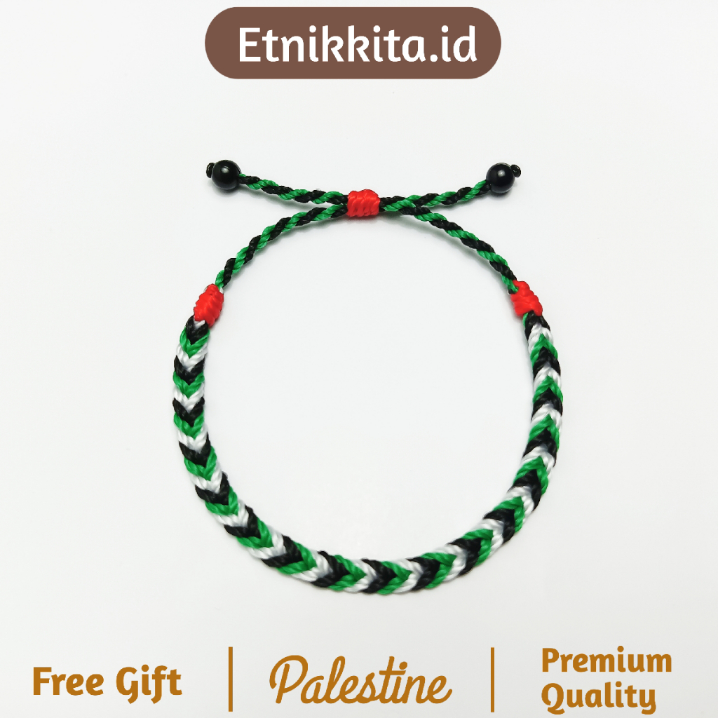 Jual Etnikkita Gelang Palestine simbol kemanusiaan Adjustable desain ...
