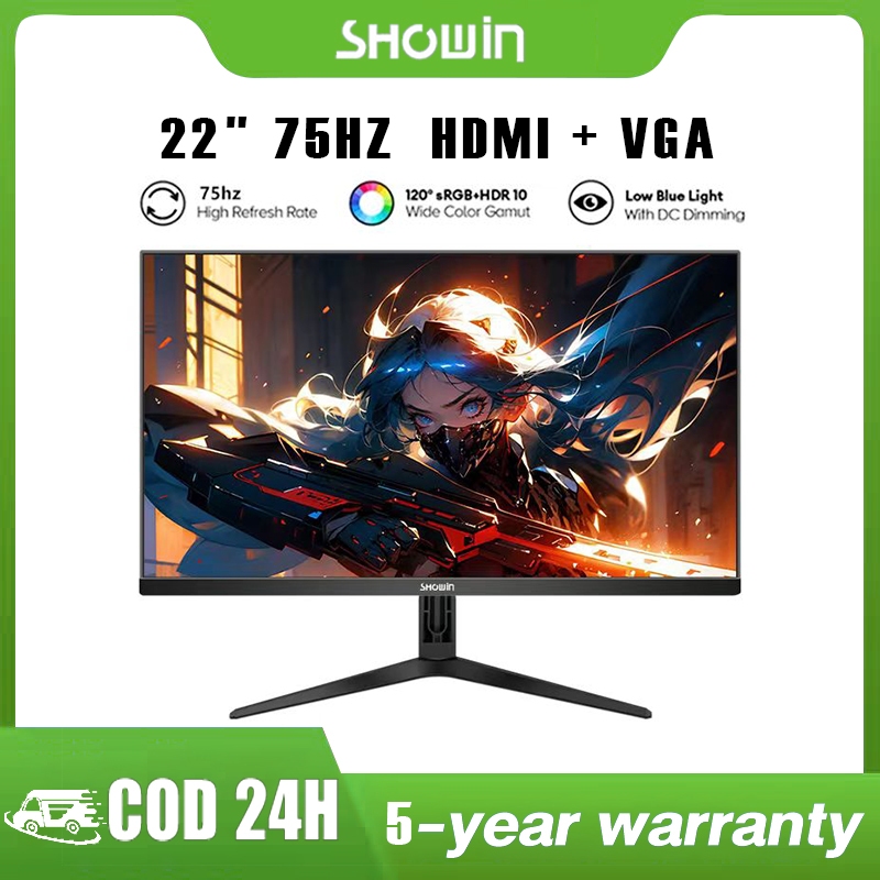 Jual Monitor PC 22 inch monitor kantor panel VA Kecepatan Refesh Tinggi ...