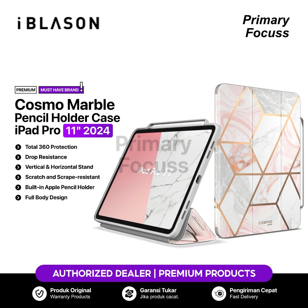 Jual I-BLASON Case iPad Pro 11 Inch M4 2024 IBLASON Cosmo Marble Series ...